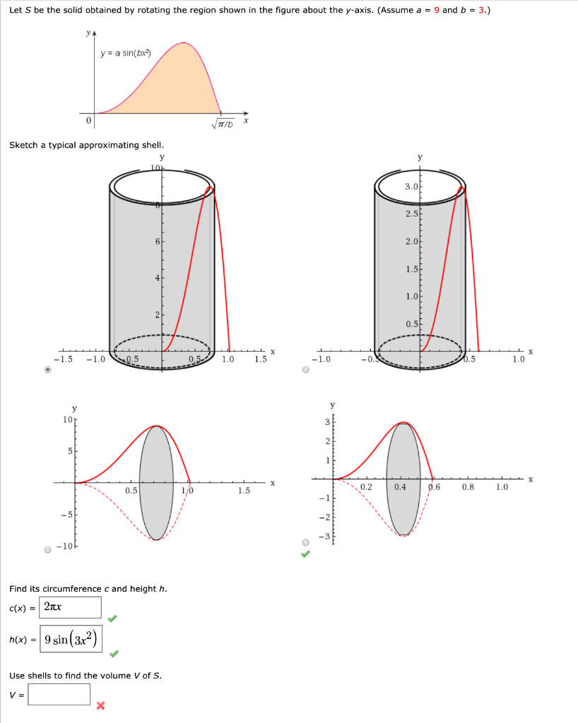 Solved Let S be the solid obtained by rotating the region | Chegg.com