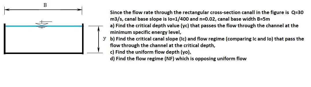 Solved B Since the flow rate through the rectangular | Chegg.com