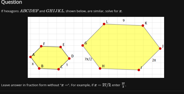 Solved Question If hexagons ABCDEF and GHIJKL, shown below, | Chegg.com
