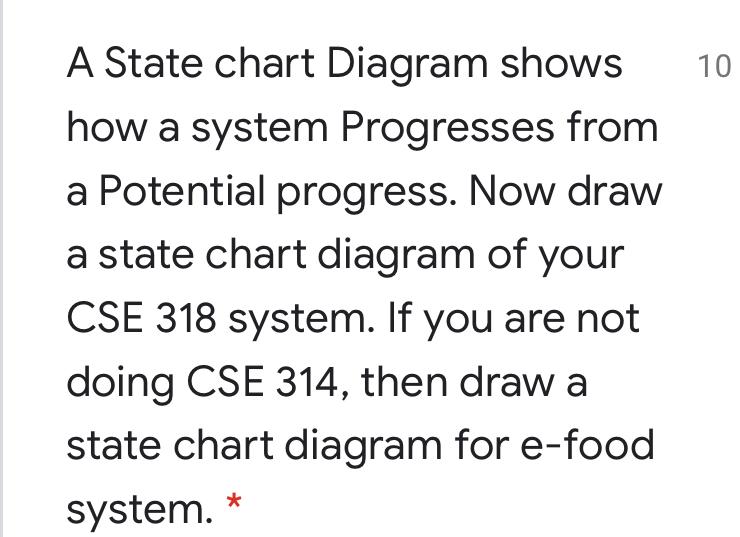 10 A State chart Diagram shows how a system | Chegg.com