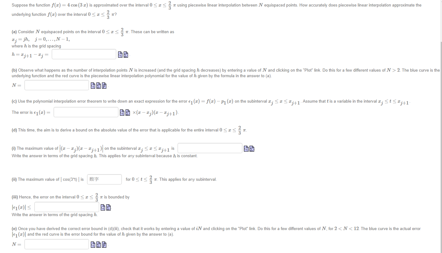 Solved Tusing Piecewise Linear Interpolation Between N 