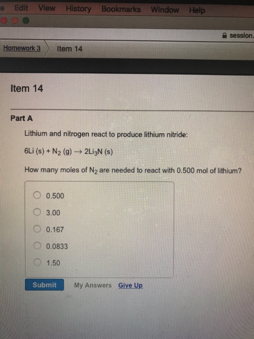 Solved Lithium and nitrogen react to produce lithium | Chegg.com