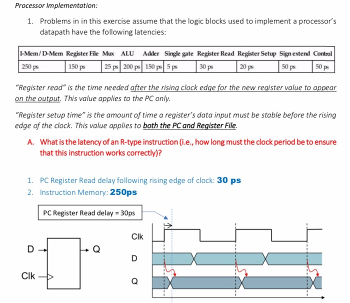 Processor Implementation: Problems in in this | Chegg.com