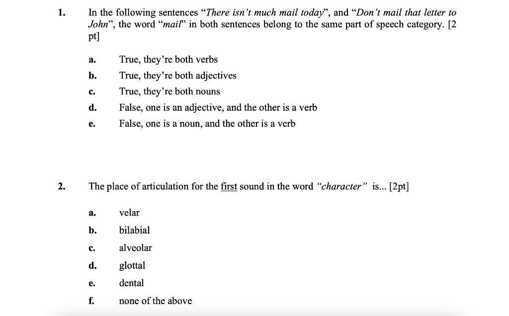 Solved 1. In the following sentences “There isn't much mail | Chegg.com