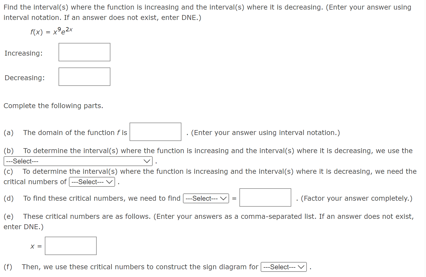 Solved Find the interval(s) where the function is increasing | Chegg.com