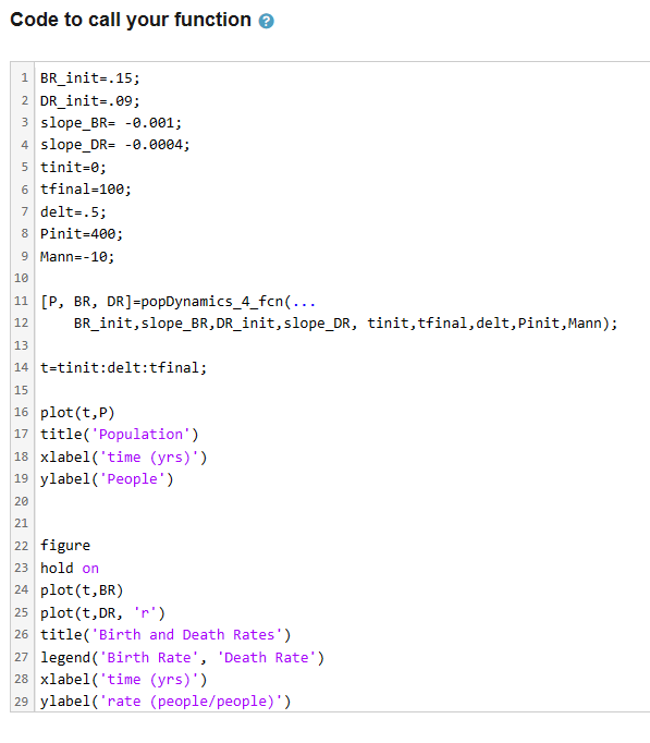 Solved Problem 4 Create a function that projects population | Chegg.com