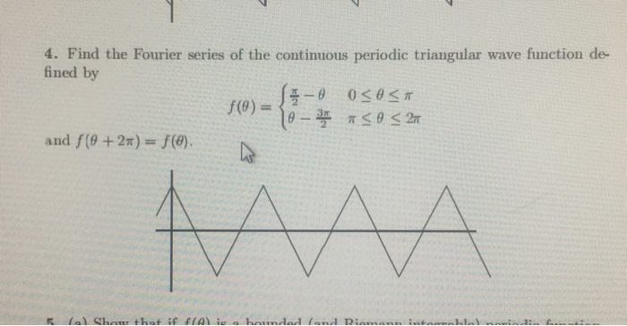 Solved find the fourier series of the continuous periodic | Chegg.com