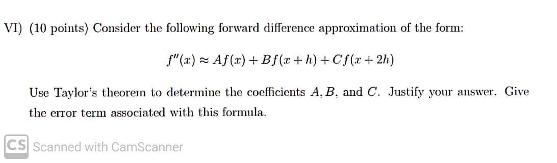 Solved VI) (10 points) Consider the following forward | Chegg.com