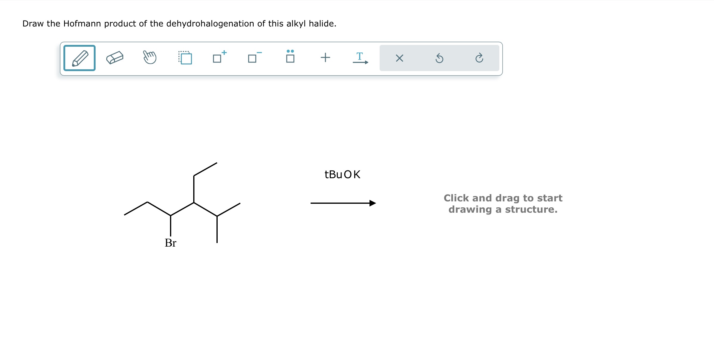 Solved Draw the Hofmann product of the dehydrohalogenation | Chegg.com