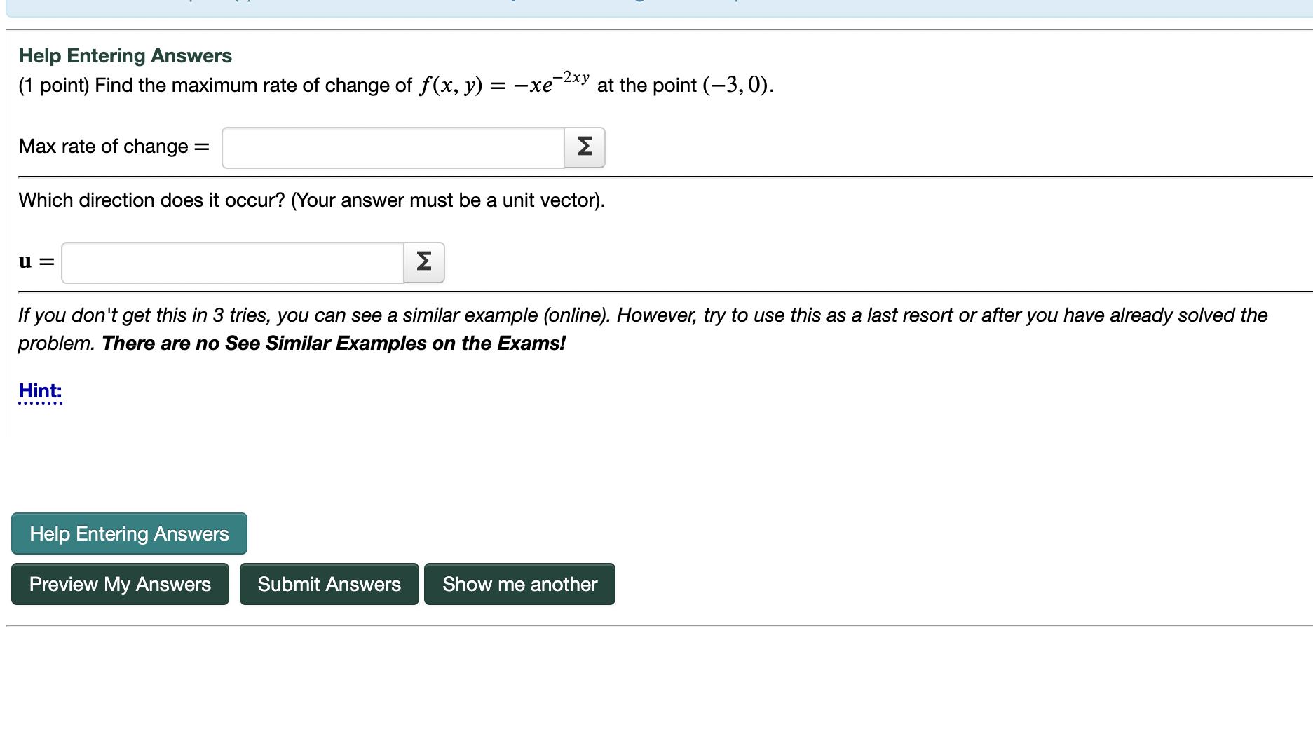Solved Help Entering Answers (1 point) Find the maximum rate | Chegg.com