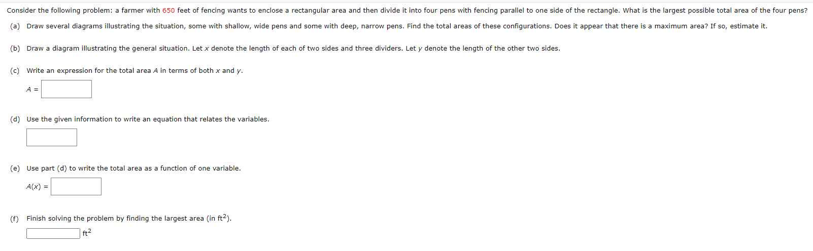 Solved (c) Write an expression for the total area A in terms | Chegg.com