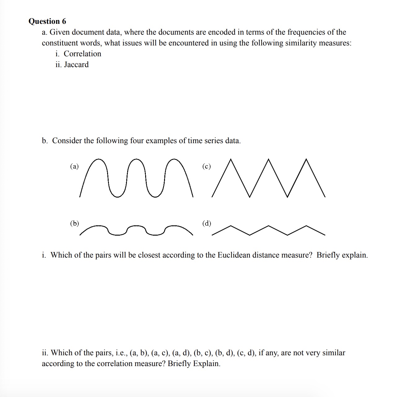 Solved Question 6a. ﻿Given document data, where the | Chegg.com