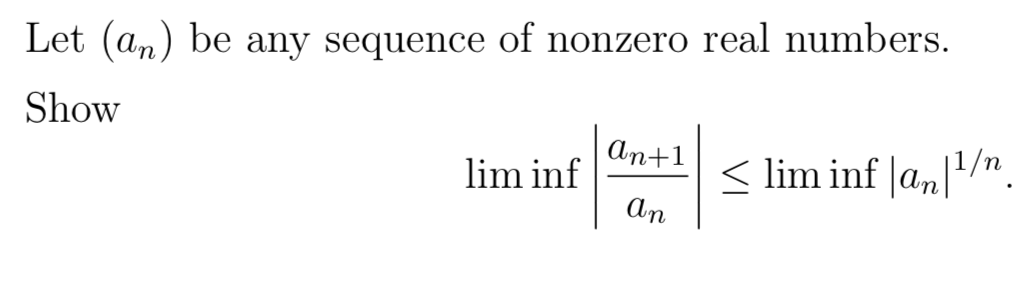 Solved Let (an) be any sequence of nonzero real numbers. | Chegg.com