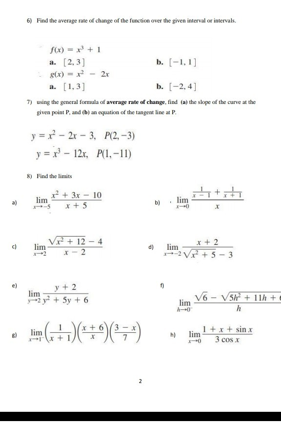 Solved 6 Find The Average Rate Of Change Of The Function Chegg