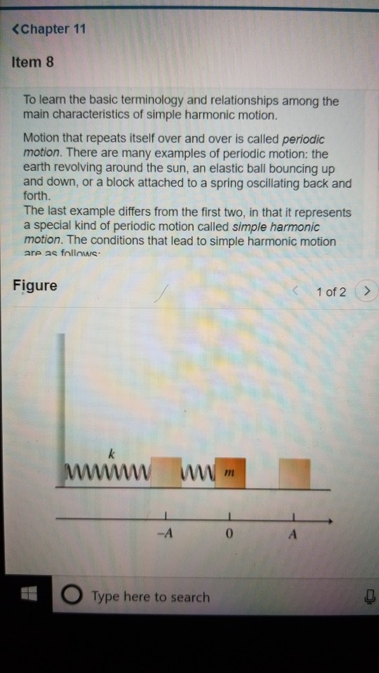 Solved Part C An oscillating object takes 0.10 s to | Chegg.com