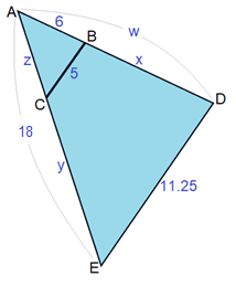 Solved In the provided figure, triangles ABC and ADE are | Chegg.com