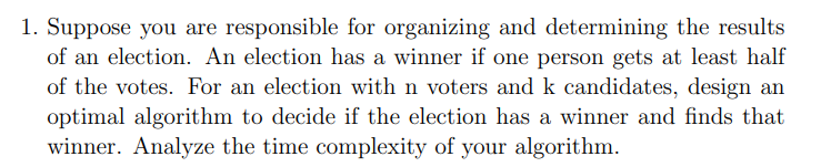 Solved 1. Suppose you are responsible for organizing and | Chegg.com