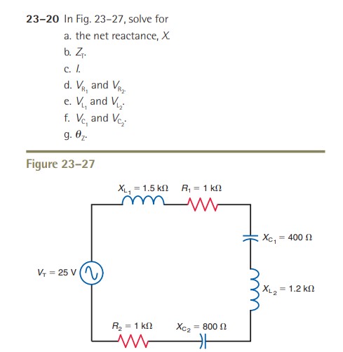 Solved 23-20 ﻿In Fig. 23-27, ﻿solve fora. ﻿the net | Chegg.com