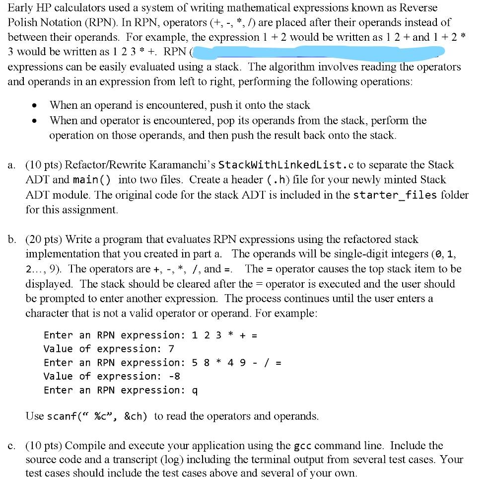 Early HP calculators used a system of writing | Chegg.com