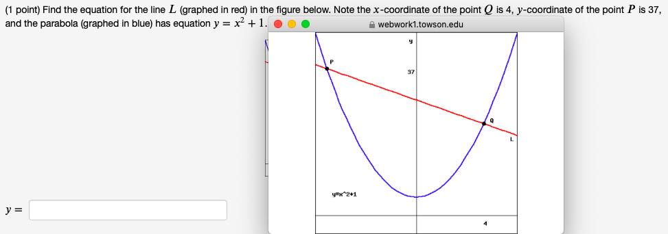Solved (1 point) Write an equation for the line through the | Chegg.com