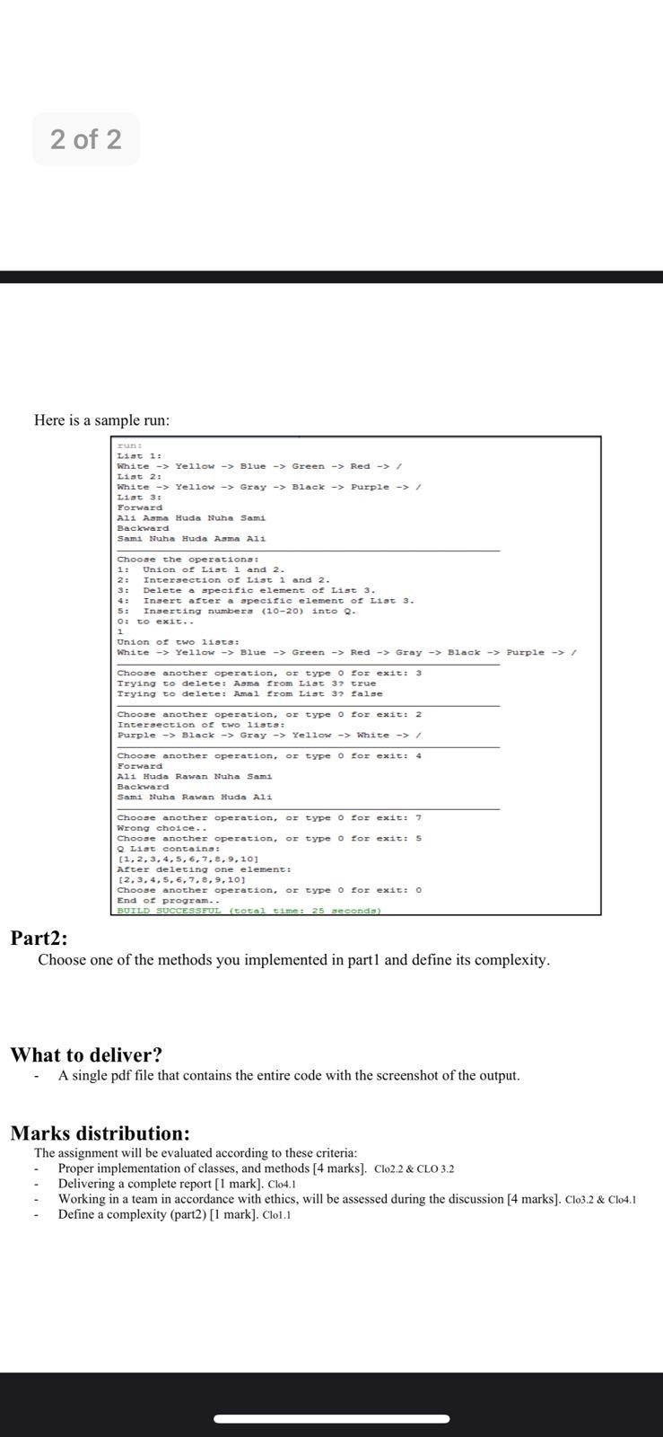 Part1: 1. You have to create a class for each: single | Chegg.com