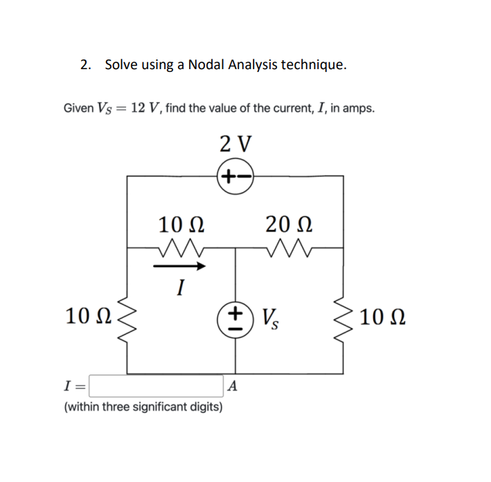 Solved 2 Solve Using A Nodal Analysis Technique Given 