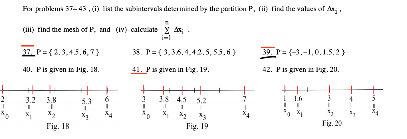 Solved For problems 37–43 , (i) list the subintervals | Chegg.com