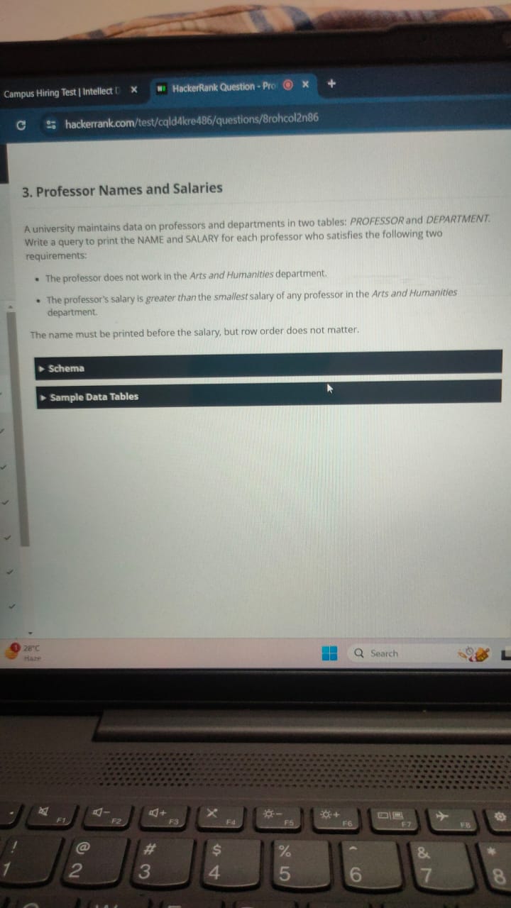 Solved Professor Names and SalariesA university maintains | Chegg.com