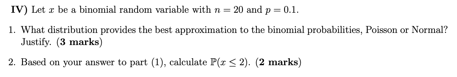 Solved Problem 1 (30 marks). I) Let X be a normal random | Chegg.com