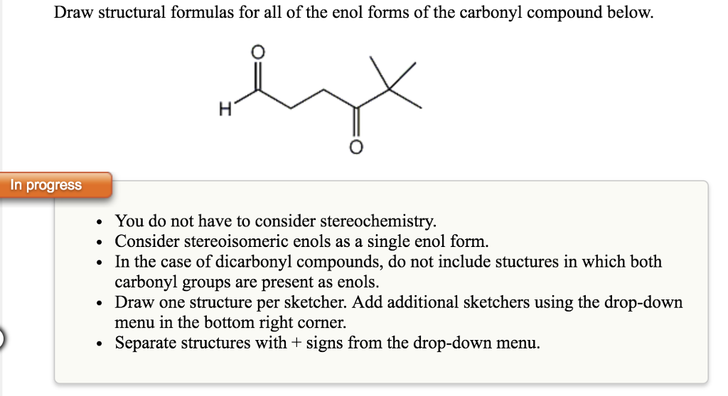 Solved Draw structural formulas for all of the enol forms of | Chegg.com