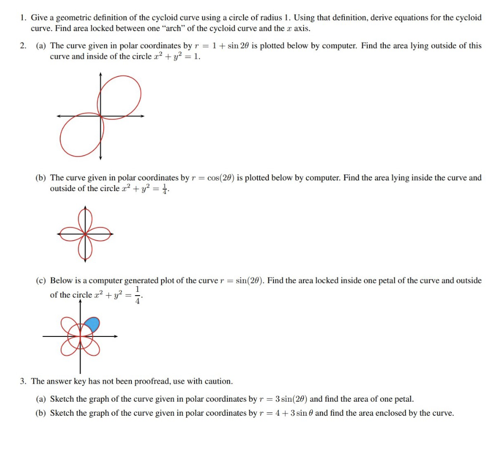 Solved 1. Give a geometric definition of the cycloid curve | Chegg.com