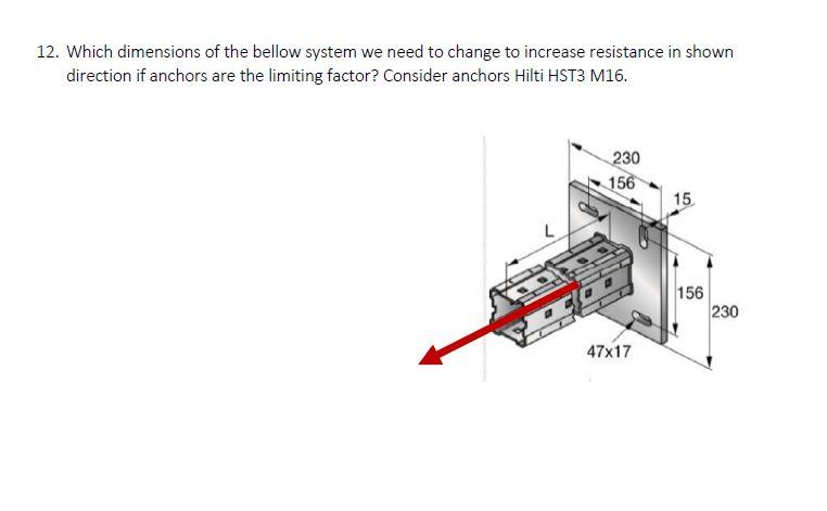 Solved 12. Which dimensions of the bellow system we need to | Chegg.com