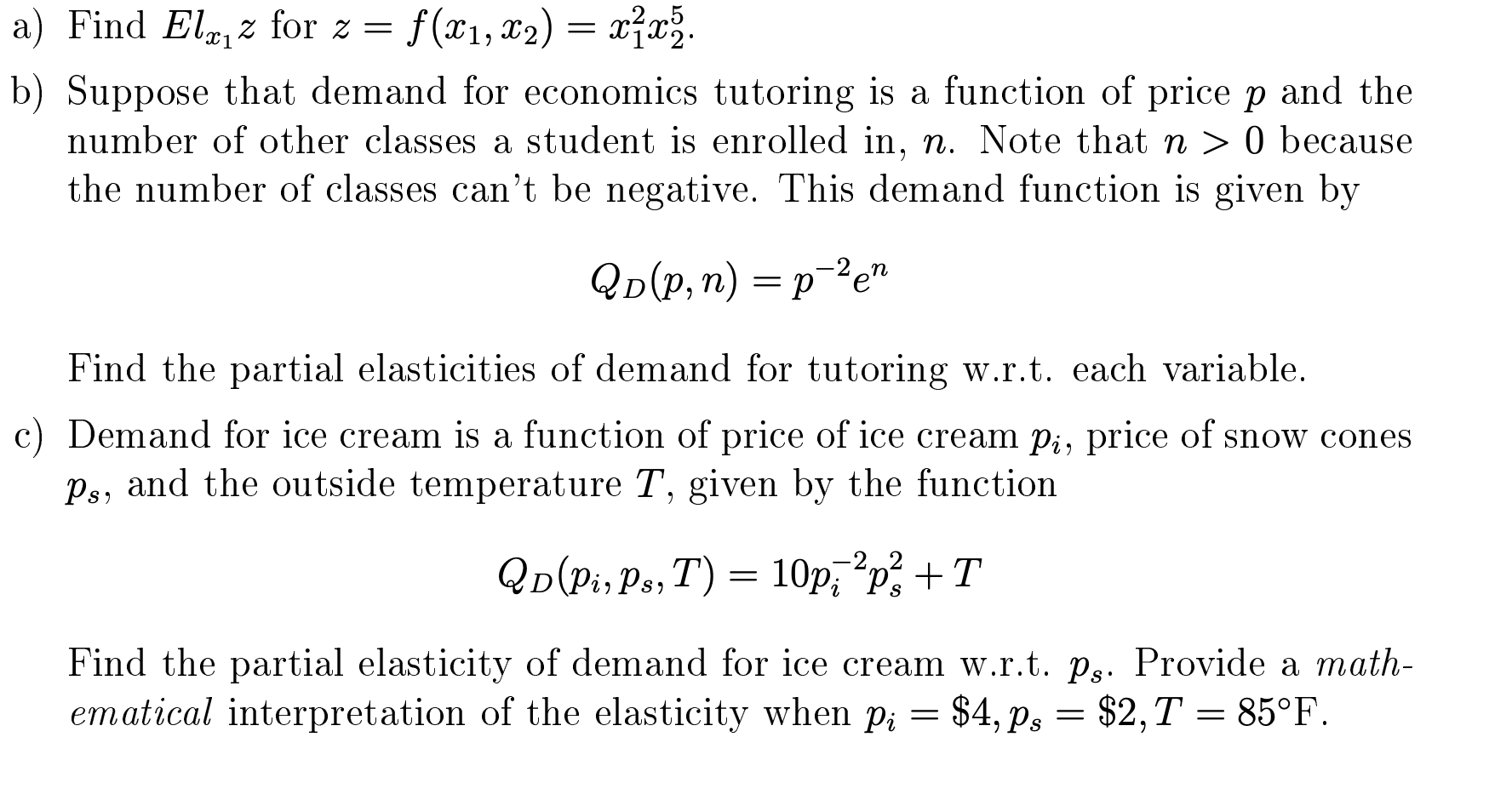 a) Find Elx,z for z = f (x1, x2) = x x b) Suppose | Chegg.com