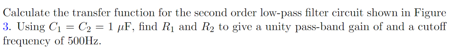 Solved Calculate the transfer function for the second order | Chegg.com