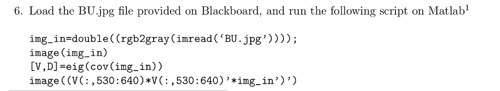 6. Load the BU.jpg file provided on Blackboard, and | Chegg.com