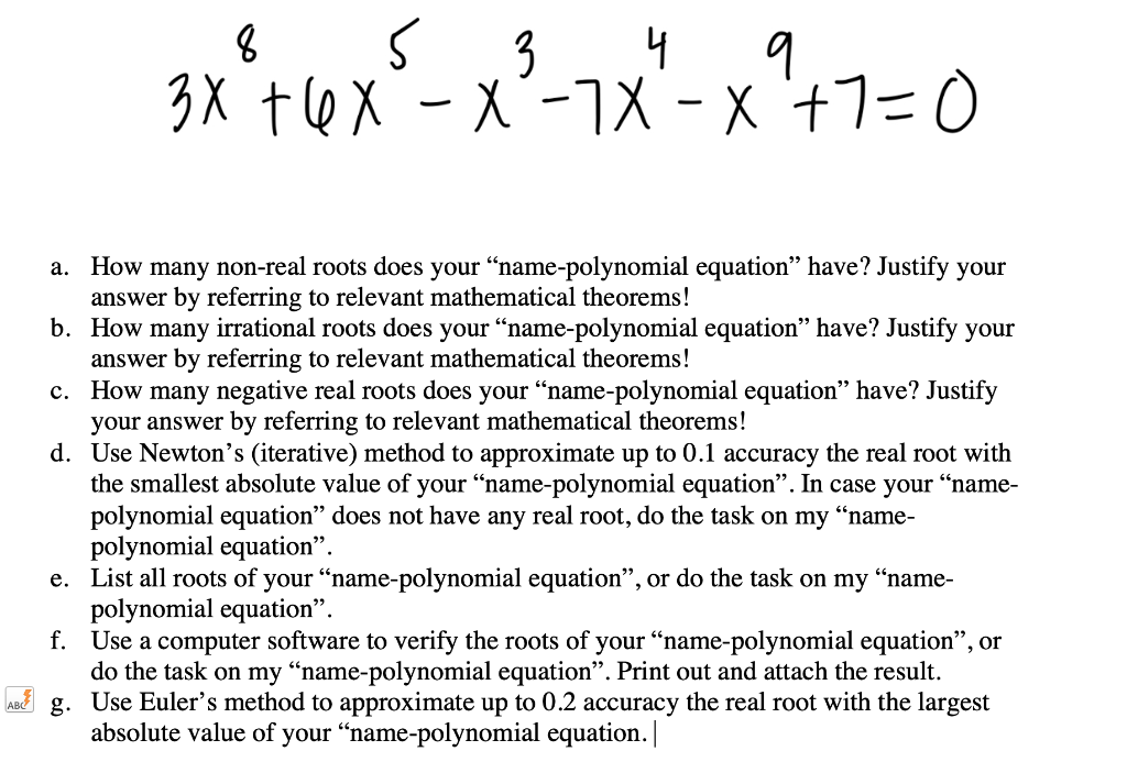 Solved \Write down your name. Create your own | Chegg.com