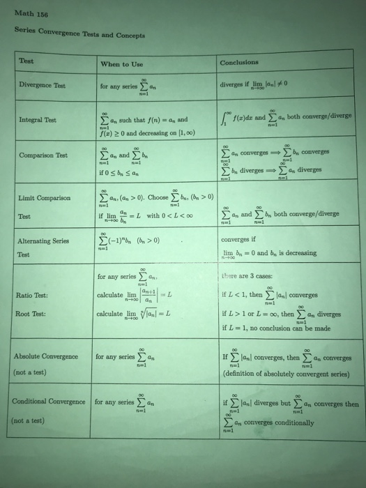 Solved Need help with 7 and 8 using series convergence tests | Chegg.com