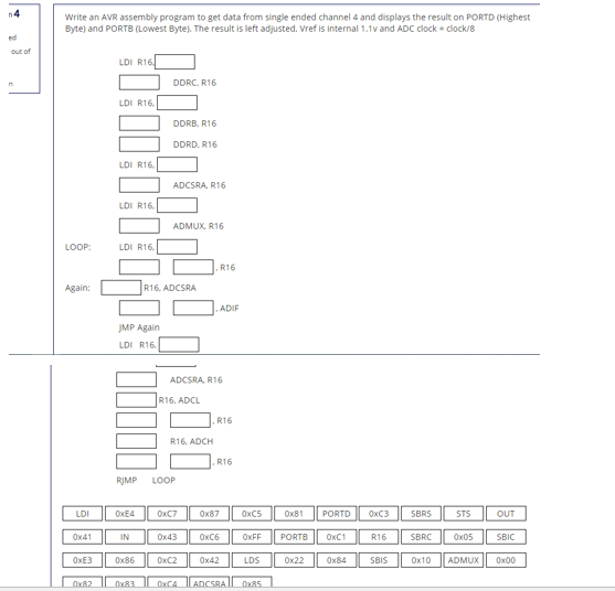 Solved 14 Write An Avr Assembly Program To Get Data From 