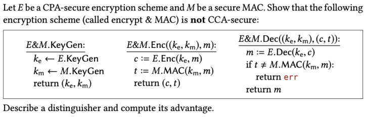Solved Let E be a CPA-secure encryption scheme and M be a | Chegg.com