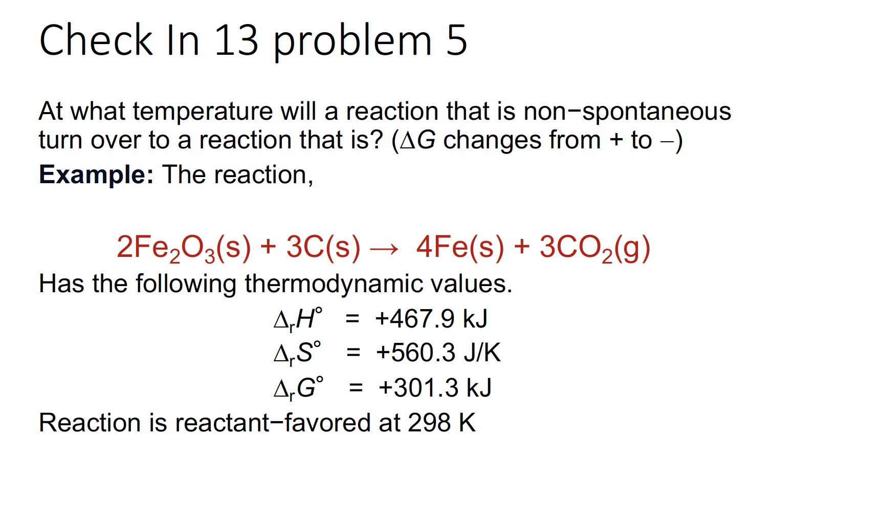 Solved Check In 13 problem 5 At what temperature will a | Chegg.com