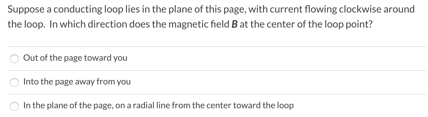Solved Suppose a conducting loop lies in the plane of this | Chegg.com