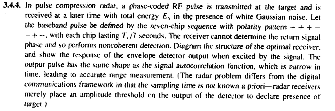 Solved 4.4. In pulse compression radar, a phase-coded RF | Chegg.com