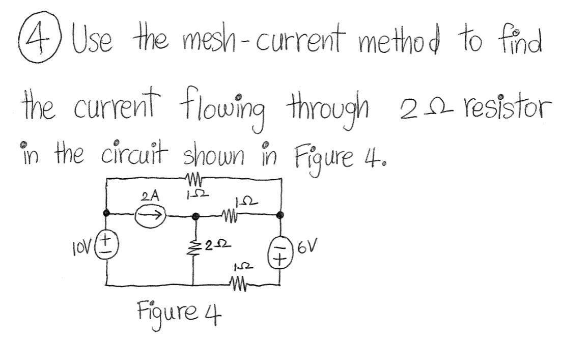 Solved 3) Use the mesh-Current method to find the power | Chegg.com