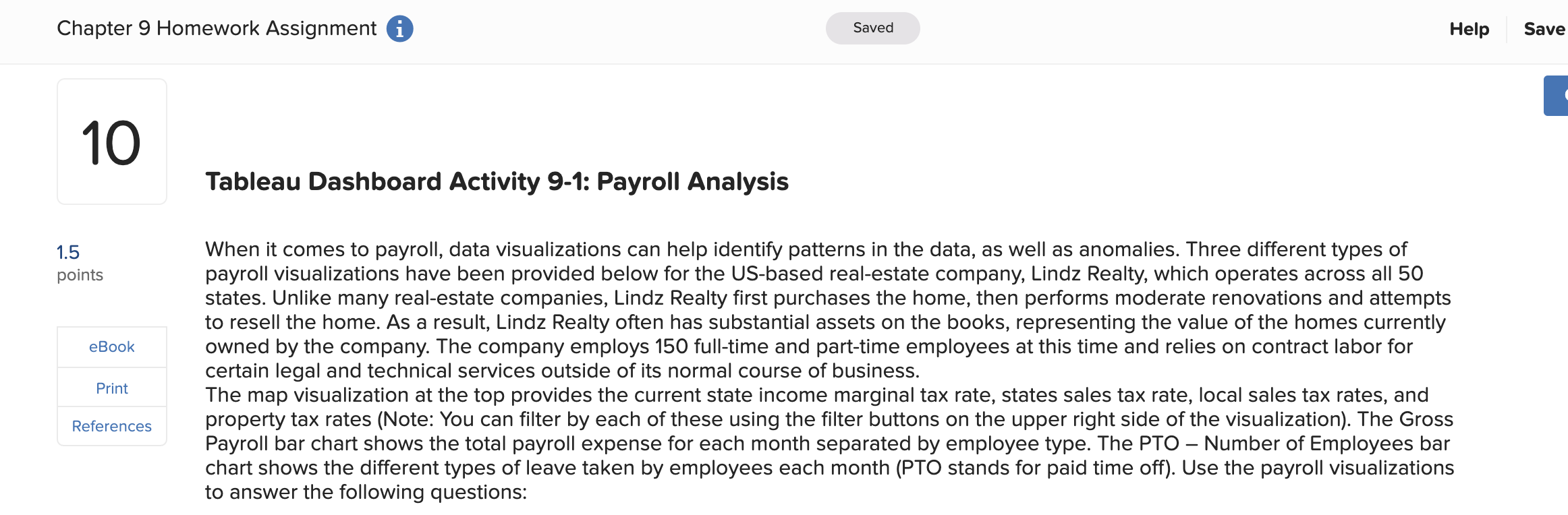 Solved Chapter 9 Homework Assignment i Saved Help Sa 1 Bill | Chegg.com