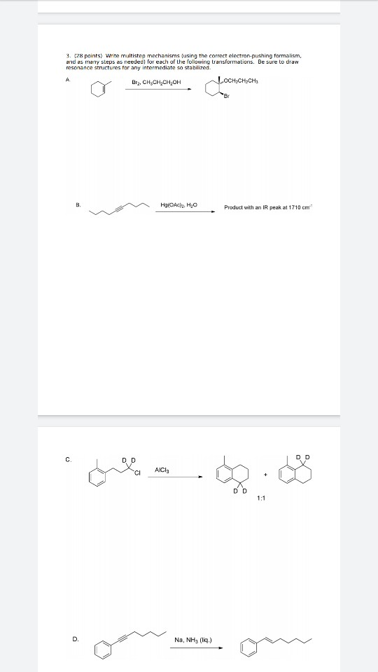 Solved 3. 28 points) Write multisten mechanisms using the | Chegg.com