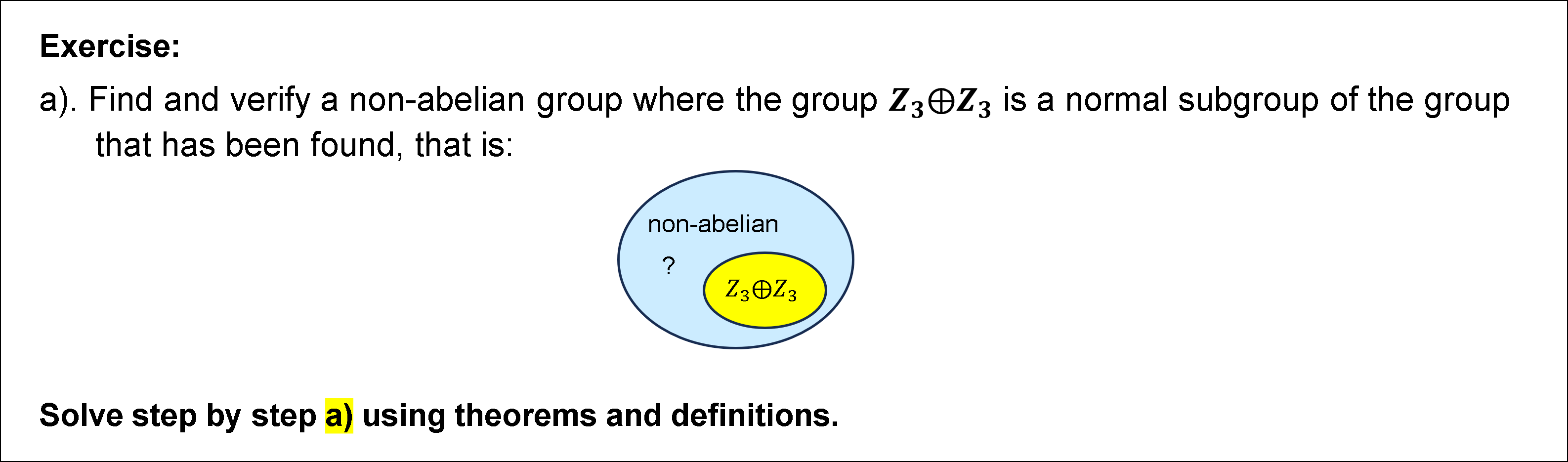 Solved non-abelian ? Z3⊕Z3 a) | Chegg.com