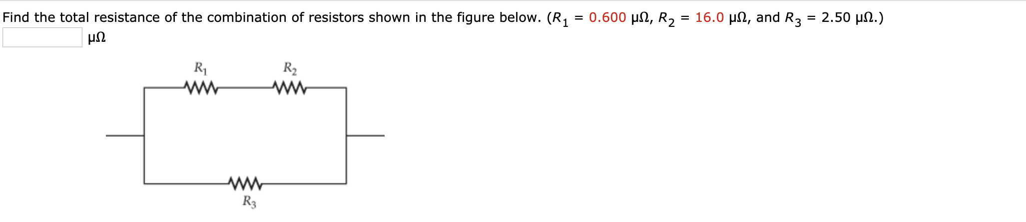 Solved Find the total resistance of the combination of | Chegg.com