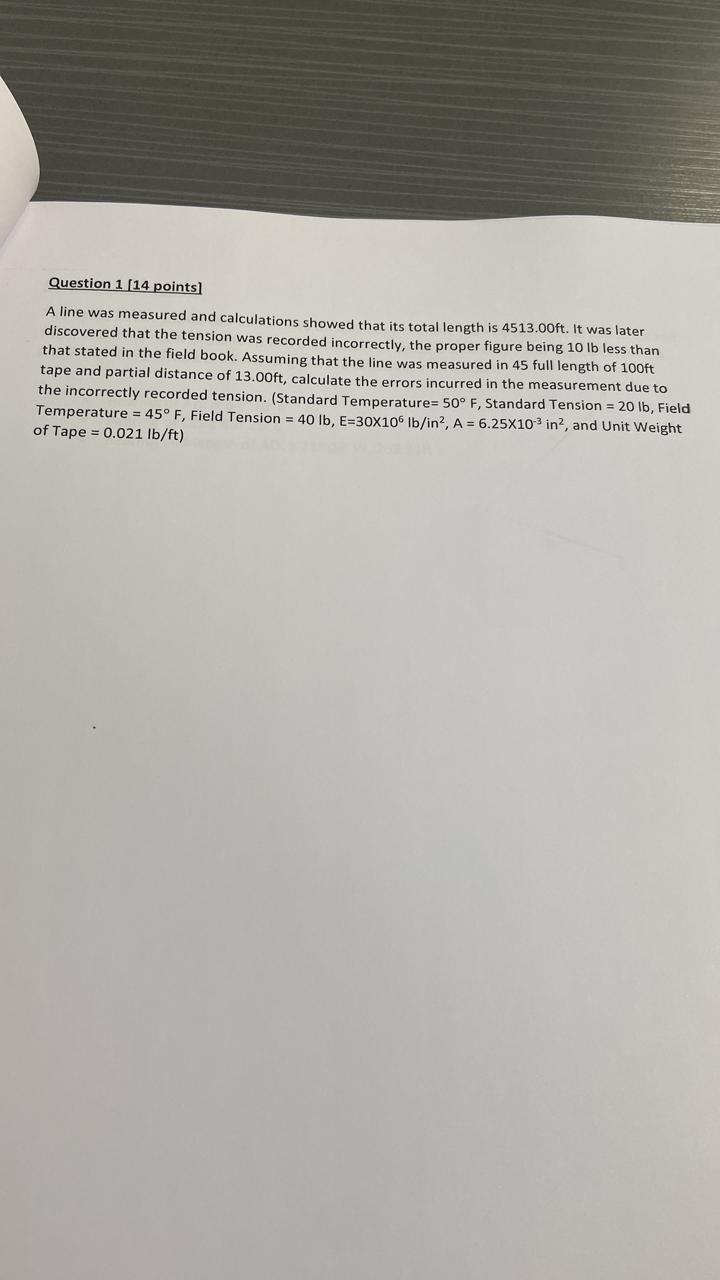 Solved Question 114 points] A line was measured and | Chegg.com