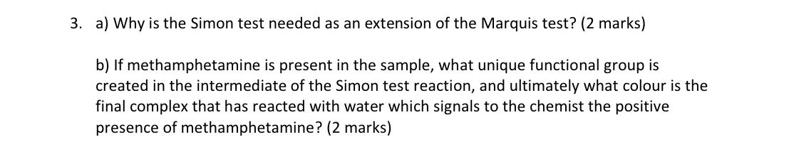 Solved 3. a) Why is the Simon test needed as an extension of | Chegg.com