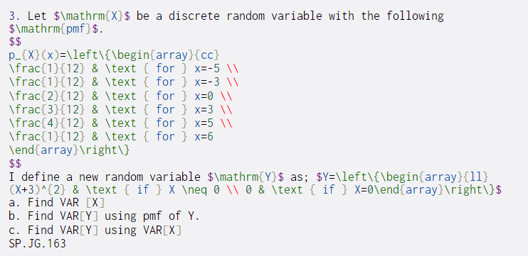 Solved 3. Let $\mathrm{X}$ be a discrete random variable | Chegg.com
